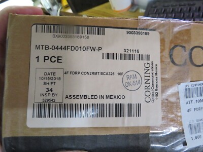 Corning 4-Port Optical Terminal with OptiTip Multi-Fiber Cable Assembly ...