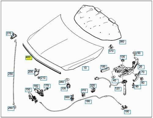 New Genuine MERCEDES BENZ W176 W242 W246 Front Engine Bay Hood Seal ...
