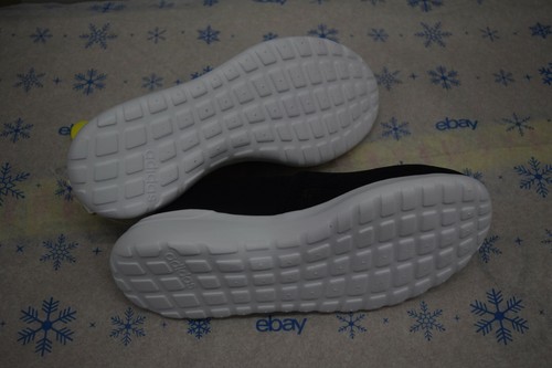 NEW Womens Black ADIDAS Slip On CloudFoam Neo Lite Racer Shoes Sneakers ...