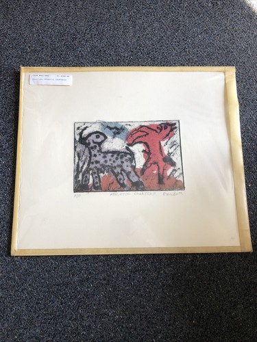 Bruce Botts Hand Colored Etching A/P “Athletic Courtship” SIGNED 17”x15 ...