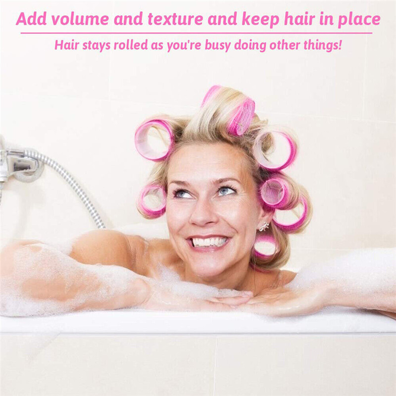 Self Grip Rollers Cling Stick Hair Curler Curls Wave Styling Salon ...