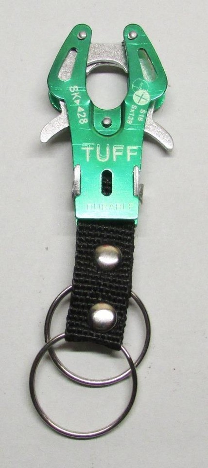 TUFF GREEN Carabiner Camping Hiking Aluminu Outdoor KEY CHAIN Ring ...