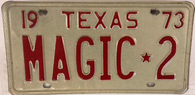Vanity MAGIC 2 license plate Magical Supernatural Fiction Illusion ...