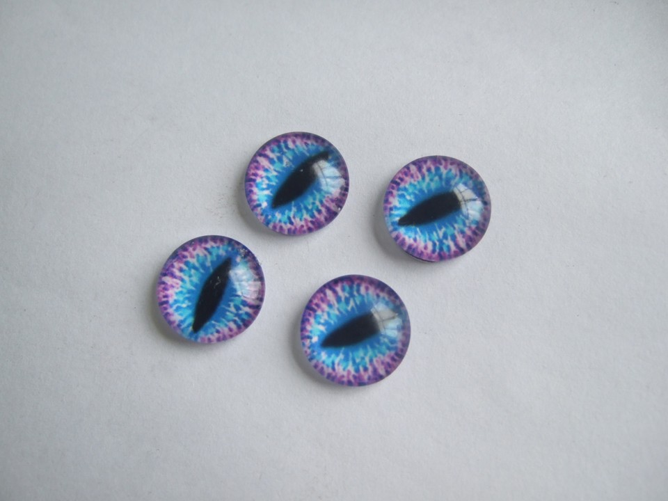 20pcs 12mm Round Dragon Eyes Glass Cameo Cabochons Jewellery Craft ...