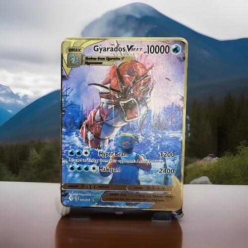 Gyarados Vmax Gold Metal Pokemon Card Collectible Custom Card | eBay