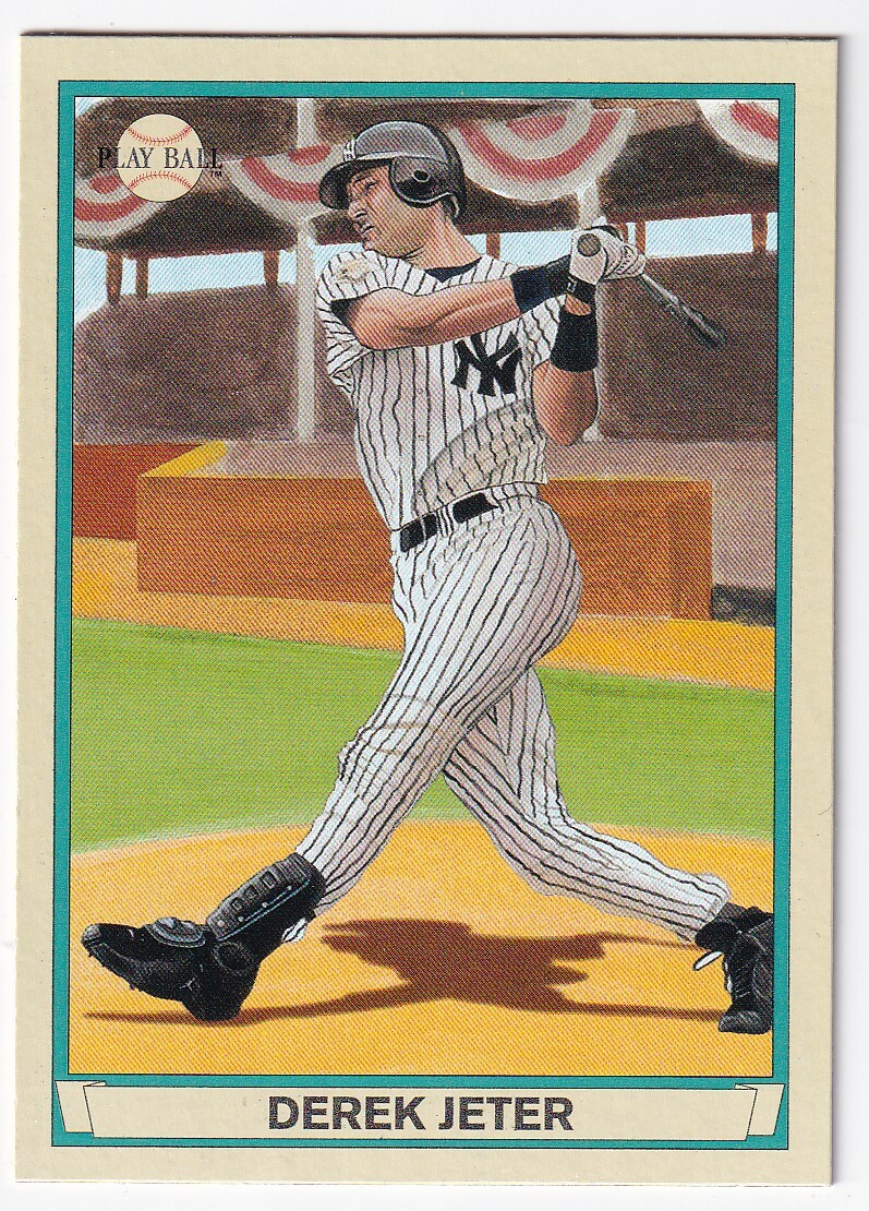 Derek Jeter 2003 Upperdeck Play Ball MLB Card #45 NY Yankees Black Back | eBay
