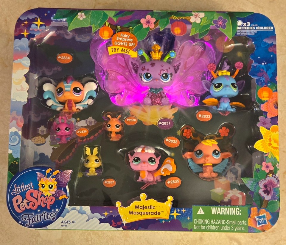 LITTLEST PET SHOP Majestic Masquerade 2831-2838 Light Up Fairy Empress ...