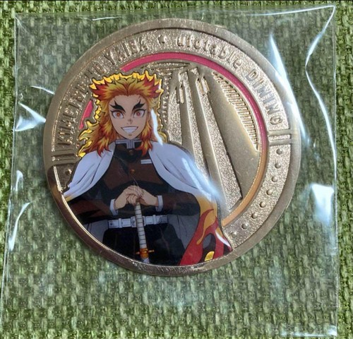 Demon Slayer Rengoku Kyojuro Commemorative Coin-Style Pins Astore ...