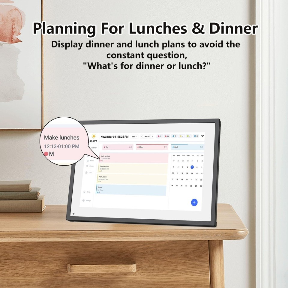 10.1 Inch Smart Digital Calendar Planner & Chore Chart,Touch Screen for ...