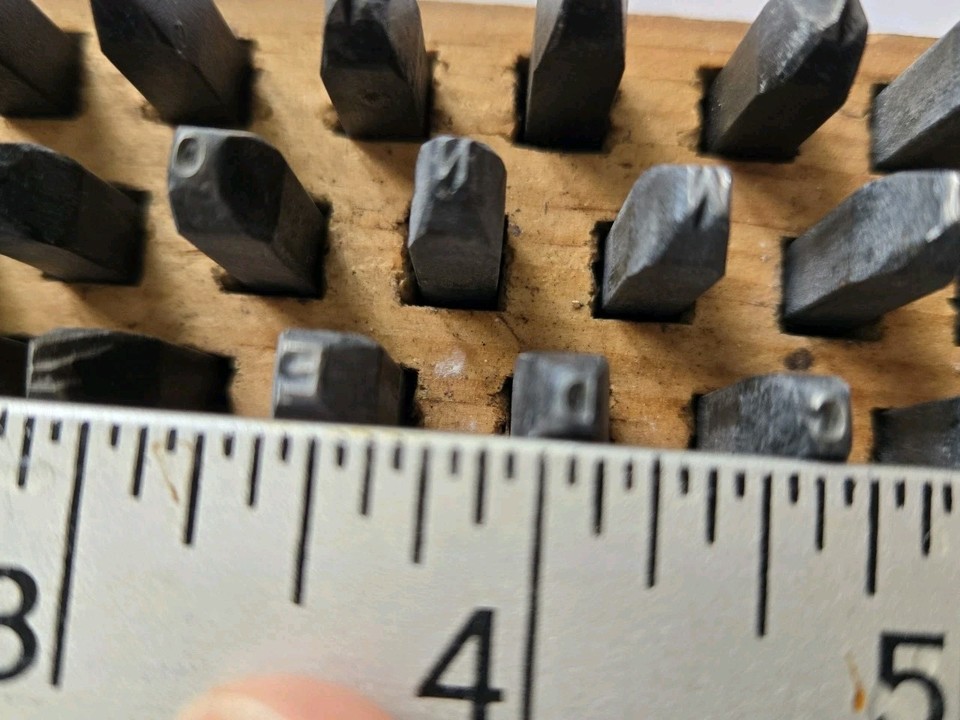Vintage Machinist Steel Letter Alphabet Tool Metal Die Punch Stamping ...