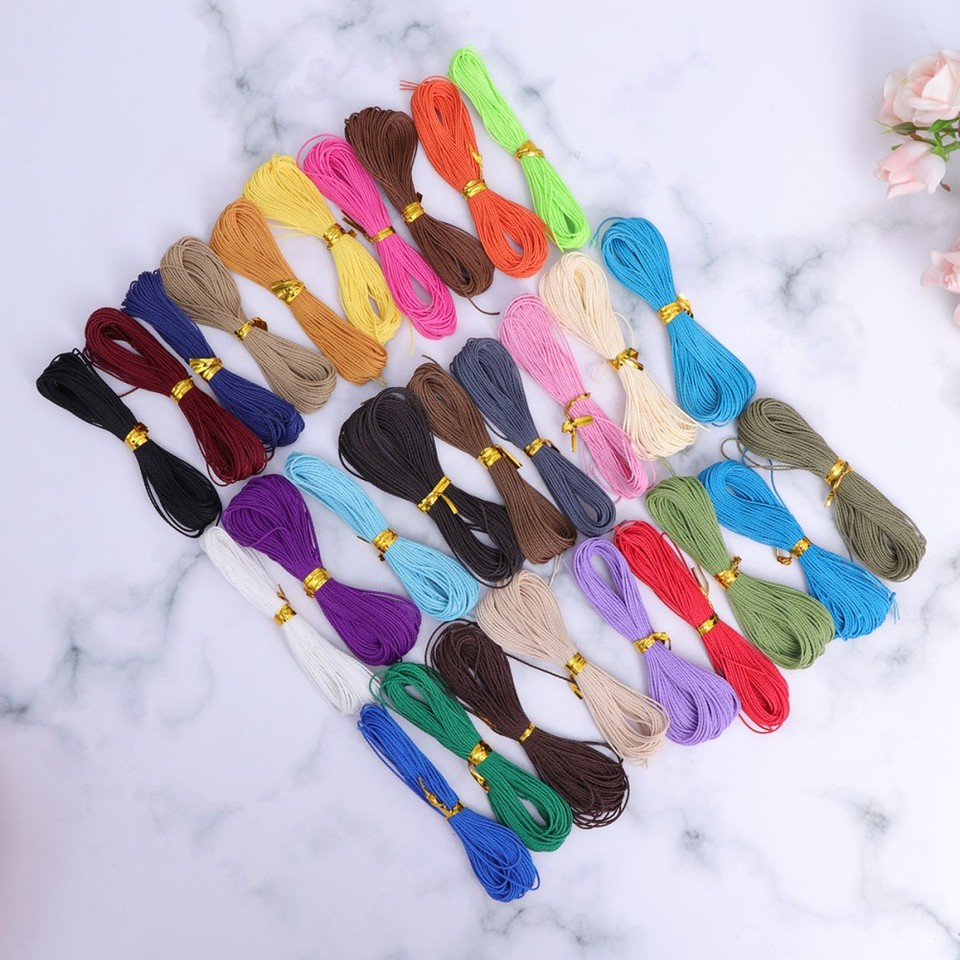 Colorful Wax Cord Three Strand Wax Line Wax Cord Colorful DIY Wax Cord ...