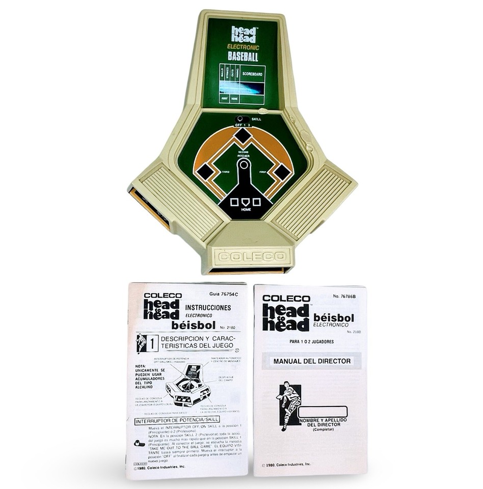 Vintage Coleco Head To Head Baseball Electronic Handheld Tabletop Game ...