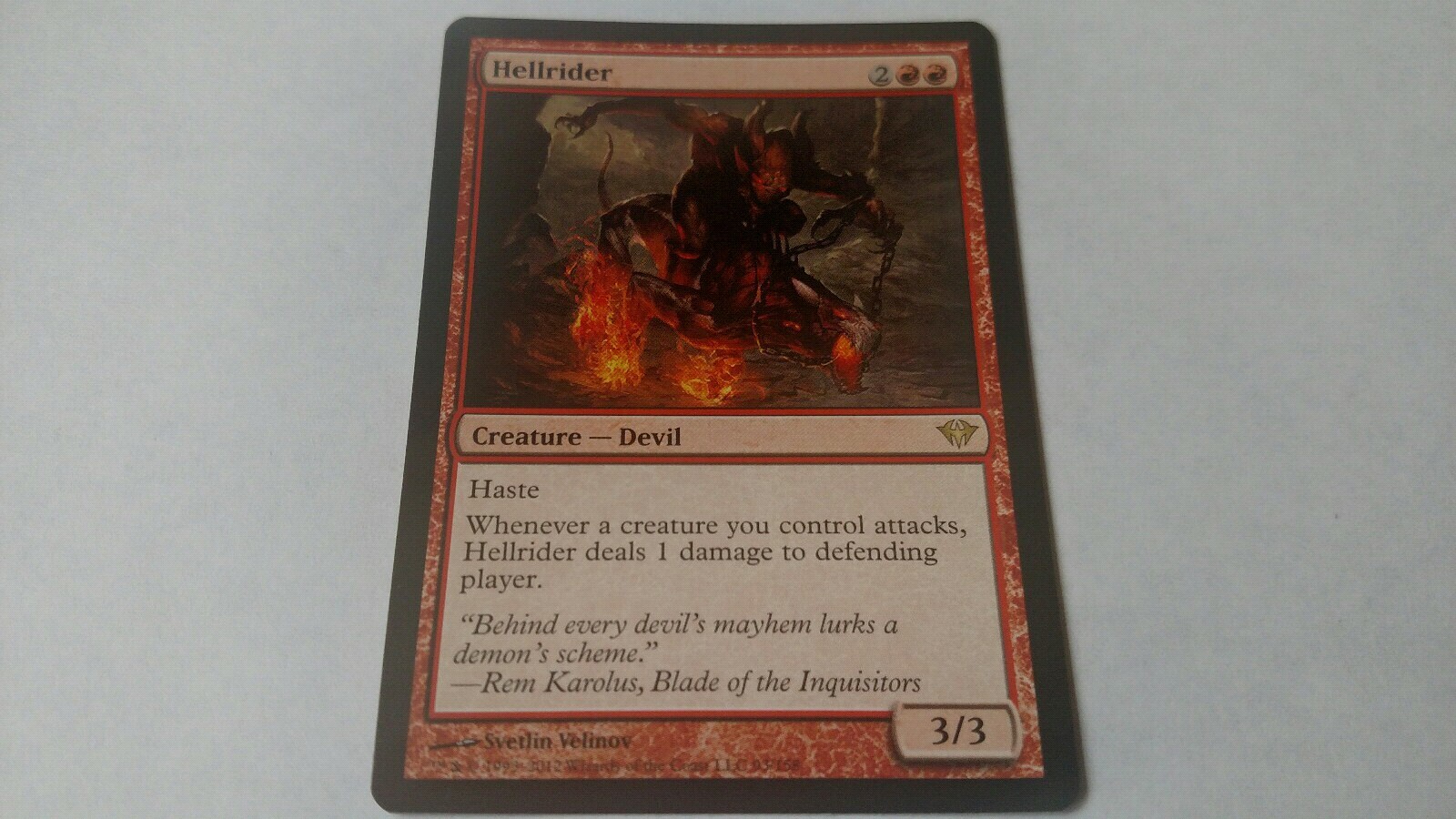 MTG Magic the Gathering NM, English Hellrider Dark Ascension Rare | eBay