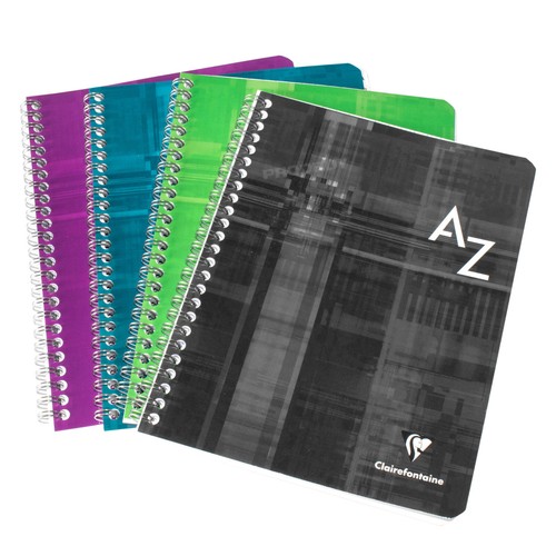 Spiral A5+ A-Z Tab Seyes Grid 100 Page Index Book Paper Notebook ...
