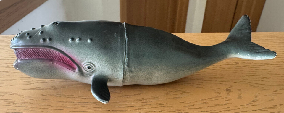 Vtg Right Whale Toy 1991 8" Plastic Vintage 90s Unbranded White Gray ...