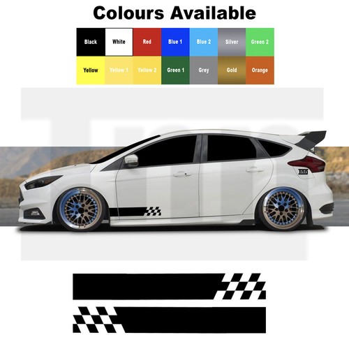 Side Stripe Graphics Ford Focus Fiesta Escort ST RS Car Decals Stickers ...