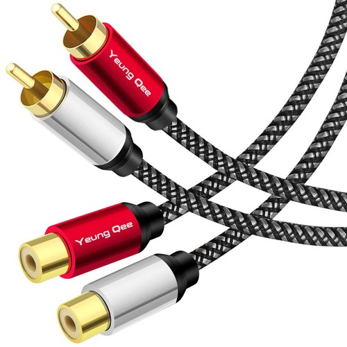 2RCA Male to 2RCA Female Extension Cable 15 ft, 2 RCA Extension Cable ...