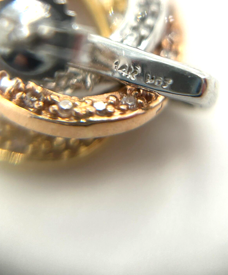 14k Gold Diamond Earrings Omega Backs | eBay