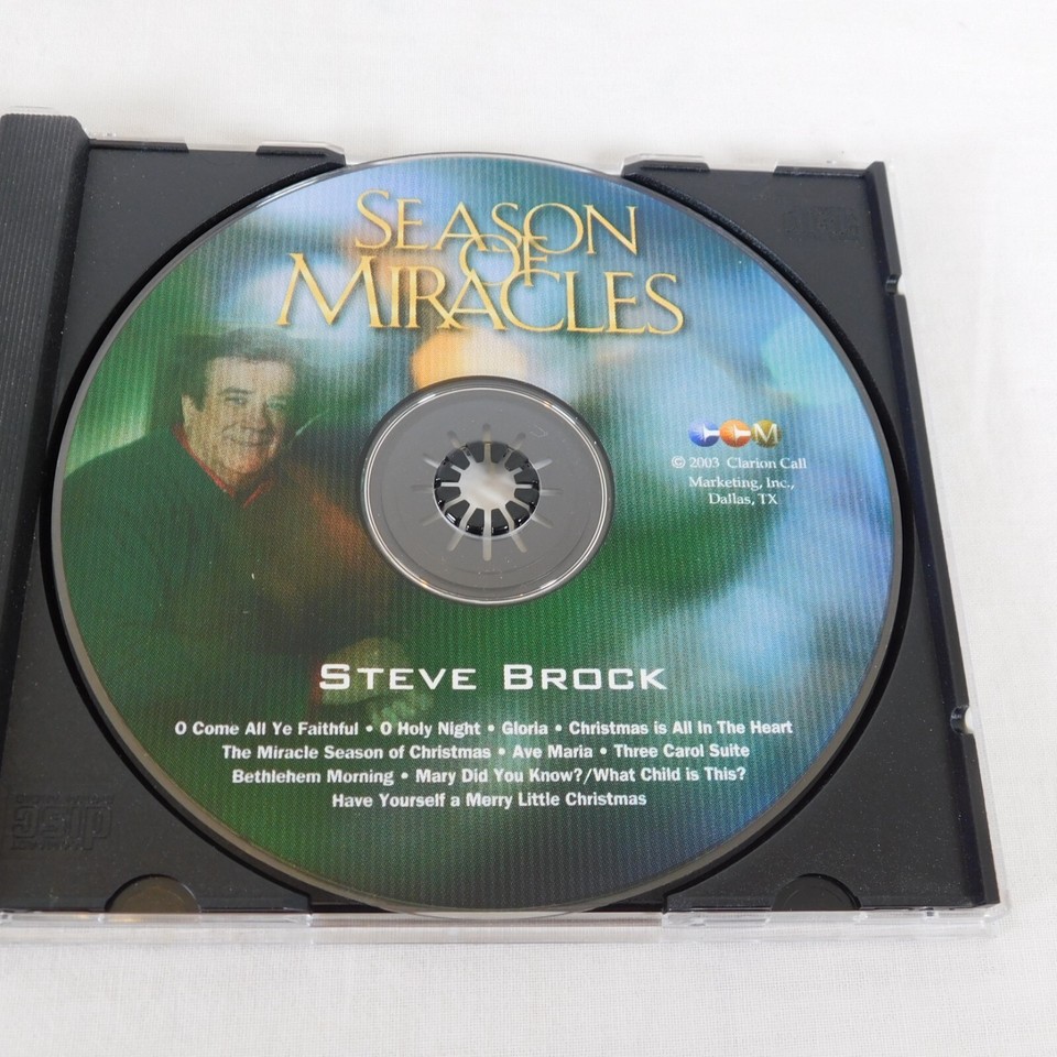 Steve Brock Season of Miracles CD 2003 Christmas Carols Songs Hymns ...