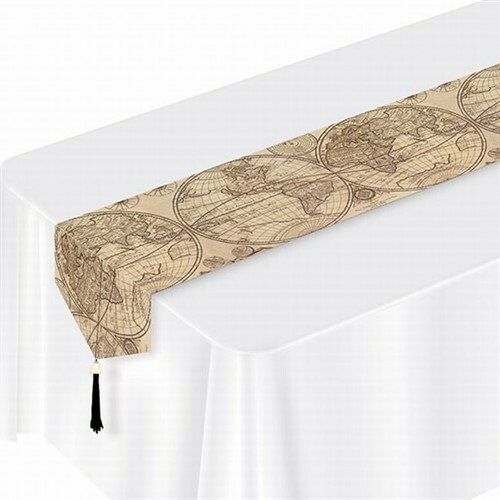 Around The World Laminated Paper Table Runner International Decorations ...