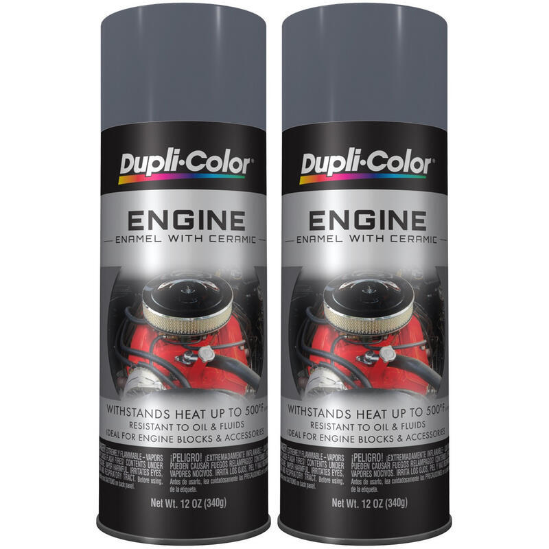 Duplicolor DE1611 (2-Pack), Engine Enamel Paint, New Ford Gray, 12 oz ...
