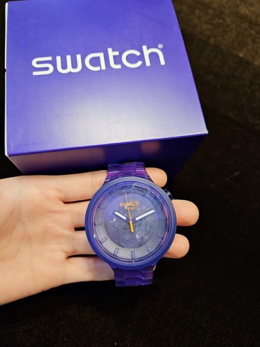 Swatch BIG BOLD PURPLE JOY SB05V103 NEW IN BOX | eBay