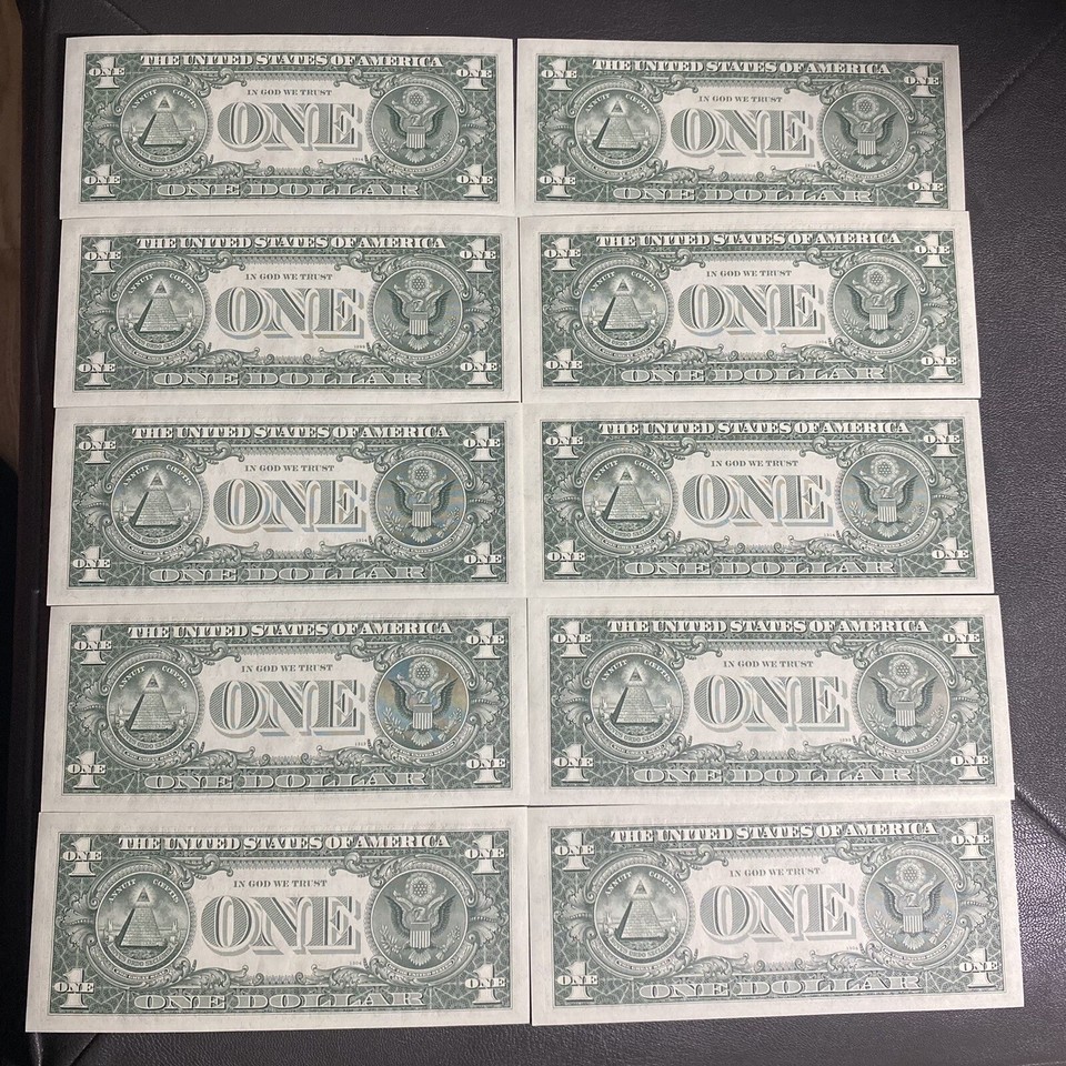 PRICE IS PER NOTE 19 Trinary dollar 1969 $1 dollar Super High #999999XX ...