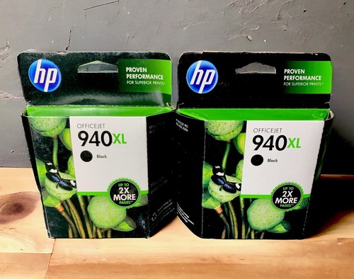 HP 940XL Black Ink Cartridge Officejet 940 XL ~ 2 Packs ~ NEW SEALED ...