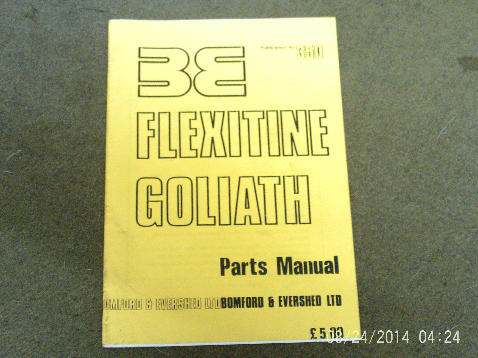 BOMFORD & EVERSHED FLEXITINE GOLIATH PARTS MANUAL | eBay UK