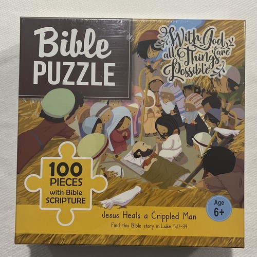 Bible Puzzle Jesus Heals a Crippled Man 100 Pieces with Bible Scripture ...