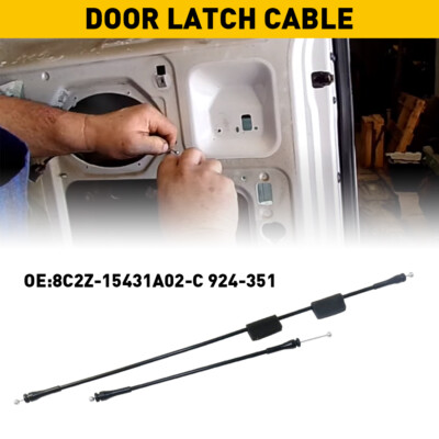 Right Side Hinged Door Latch Release Cable For 1992-2014 Ford E150 E250 ...
