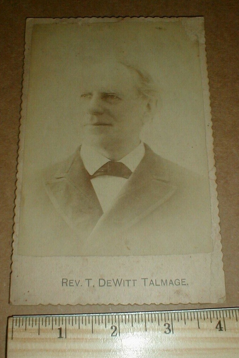 Rev Thomas De Witt Talmage Cabinet original old vtg photo Preacher ...