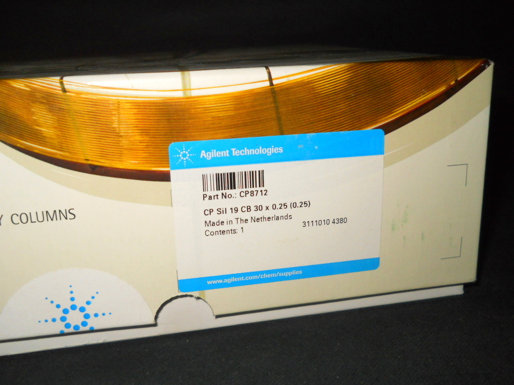 Varian CP-SIL 19 CB Capillary Column, 0.25mm ID, 0.25mm Film, 30m Long ...