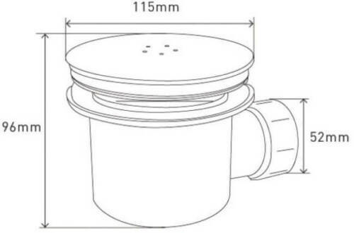 90mm Hi-Flow Fast Shower Tray Waste Trap Chrome Vented Dome Cover Easy ...