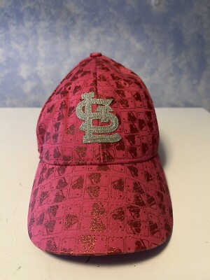 St. Louis Cardinals New Era Women's Pink Adjustable Hat Gold MLB Logos ...