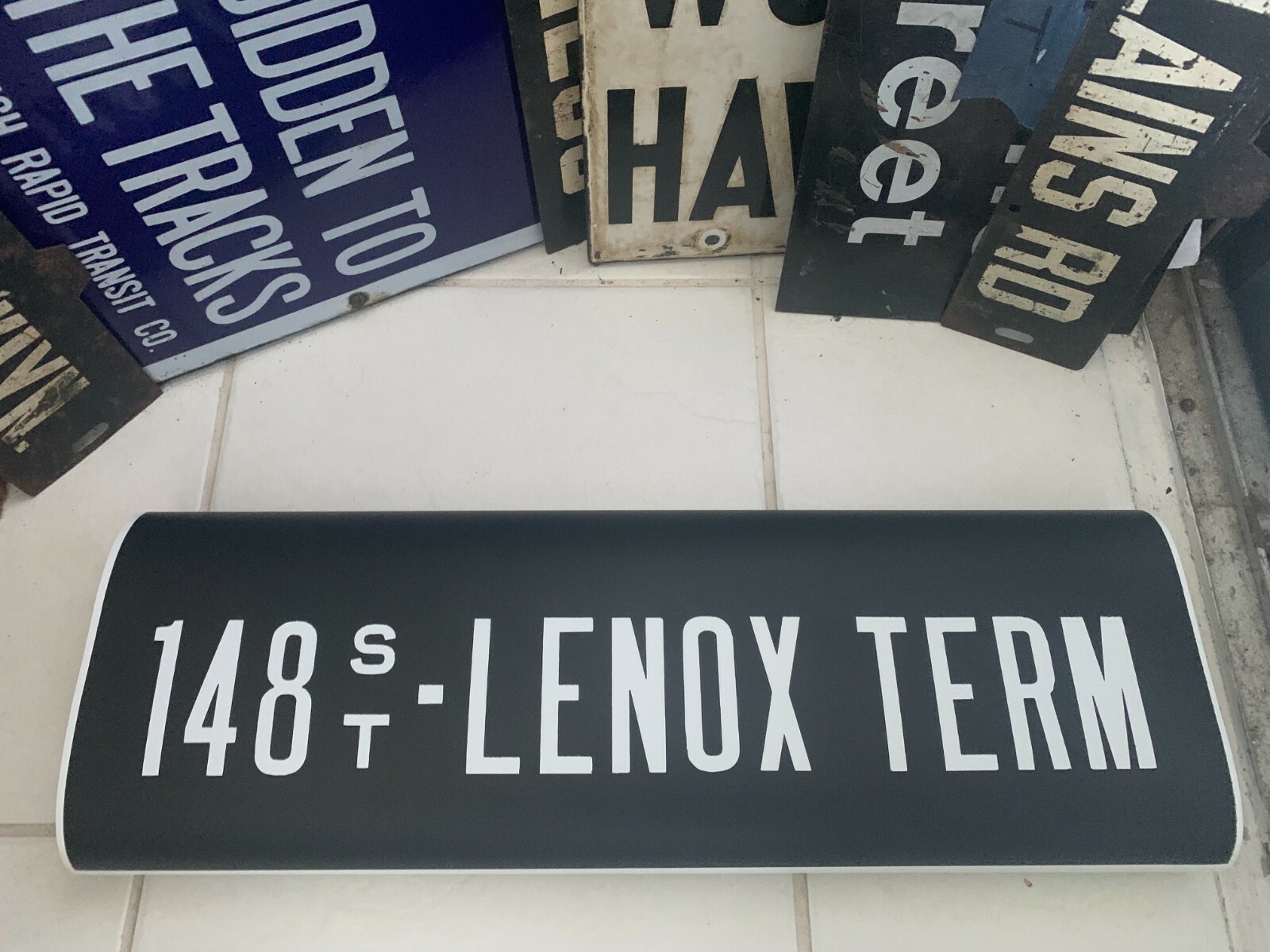 NYC SUBWAY ROLL SIGN 148 STREET LENOX TERMINAL HAMILTON HEIGHTS HARLEM ...