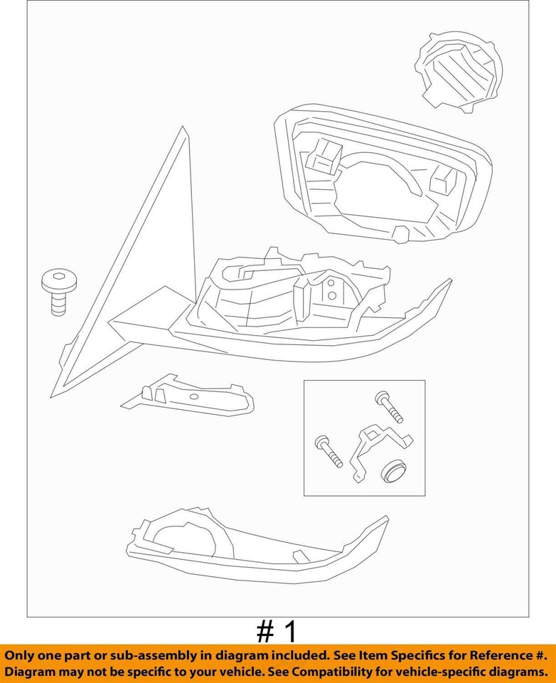BMW OEM 19-24 330e xDrive Front Door Outside Mirrors-Mirror Assy ...