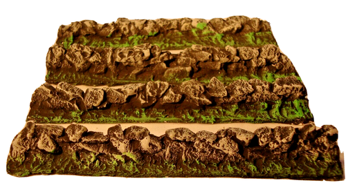 Stone walls painted 28mm 8x wargames scenery terrain buildings 25mm 40k ...