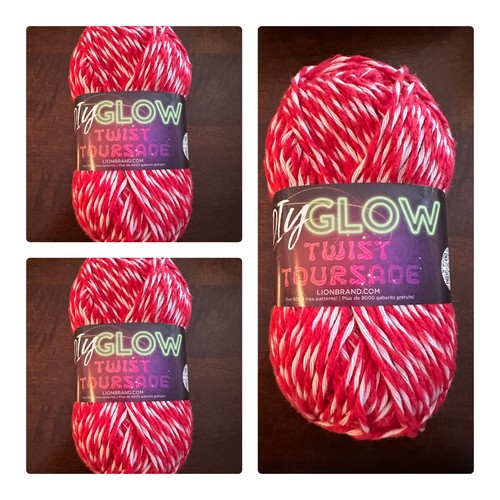 (3 Pack) Lion Brand Yarn DIY Glow Twist Yarn, Red 23032128122| eBay