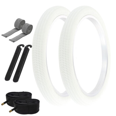 PRO+ HIGH PERFORMANCE BICYCLE BMX TIRE 18" X 1.95 WHITE BMX/FREESTYLE ...