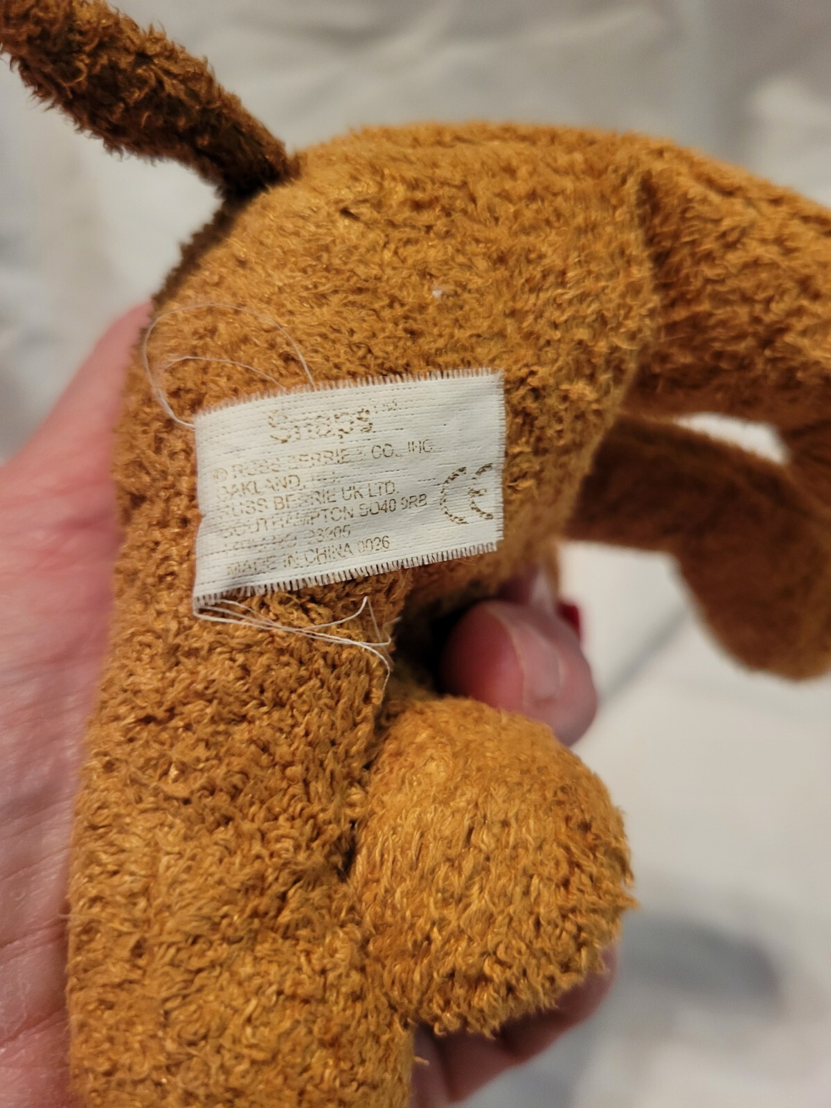 Russ Pets Plush Bean Bag Chamois Beanie RARE 5" Snaps Puppy Dog Brown ...