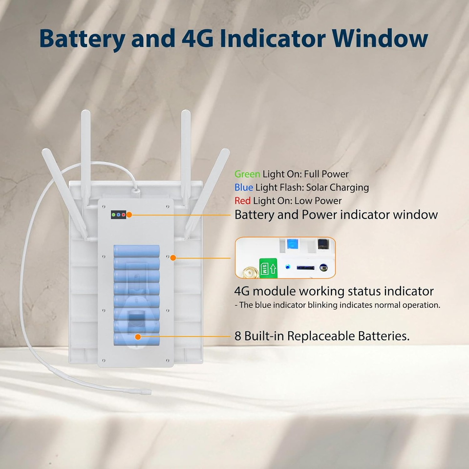15W Solar Powered 4G LTE Modem Router, Outdoor Wifi Extender Signal ...