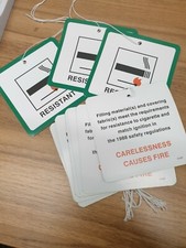 4 Fire Resistant Flame Retardant Labels Swing Tags Furniture Upholstery ...