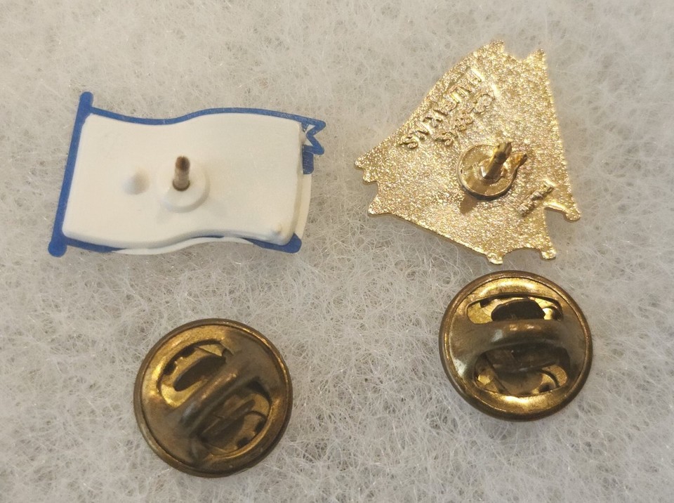 Lot of 2 Nova Scotia, Canada Lapel Pins Clipper Ship Flag Tie Tac ...
