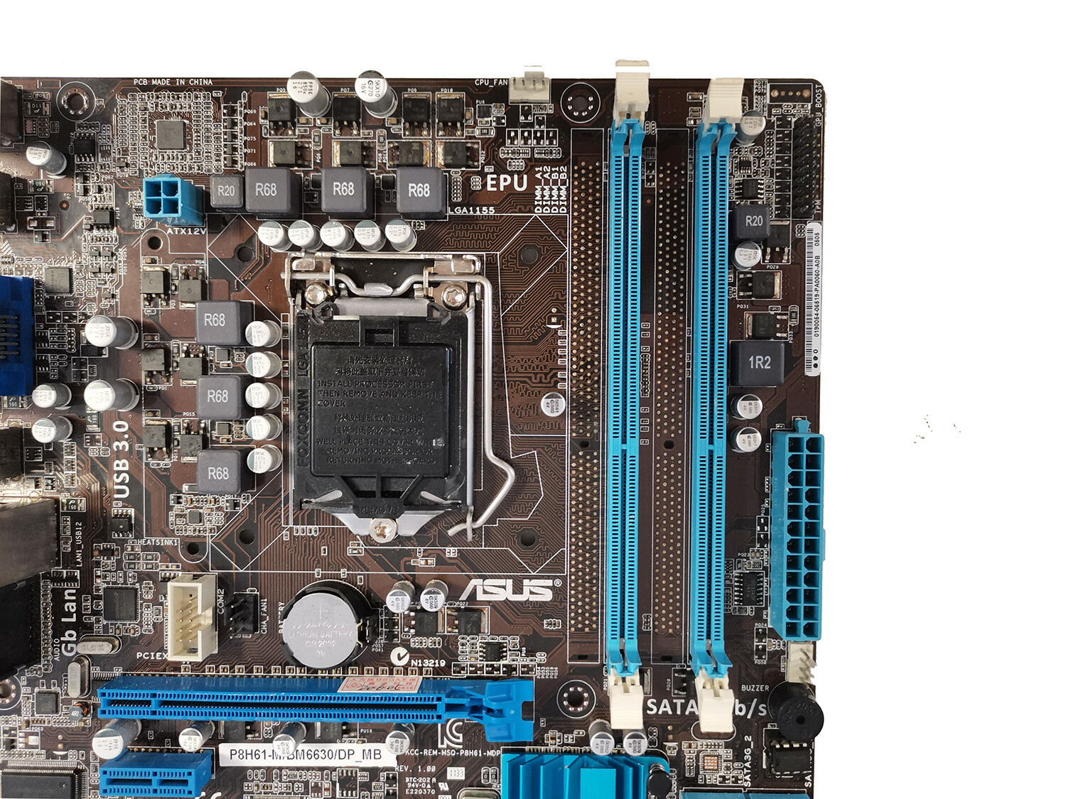 FOR ASUS P8H61-M/BM6630/DP_MB 1155-Pin H61 All Solid-State Motherboard ...