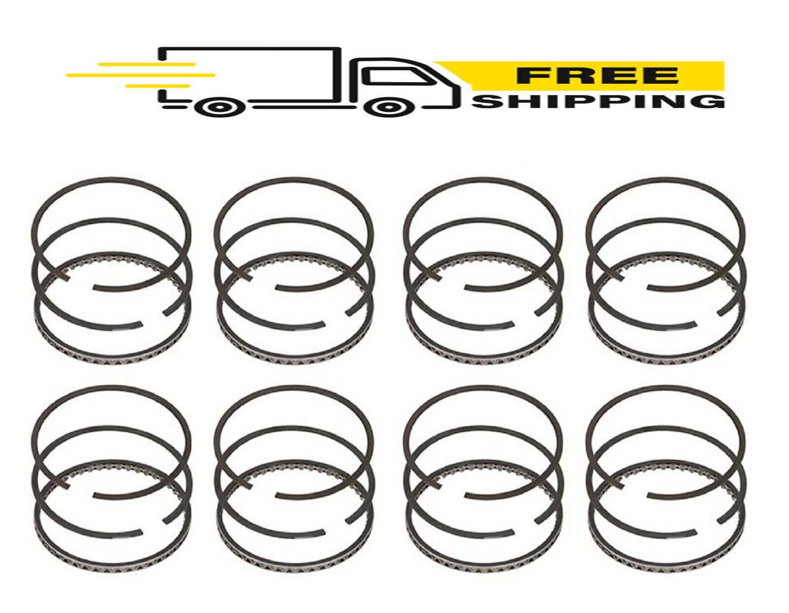 Buick Olds Pontiac Gm 3.0L 3.8L 181 231 Enginetech Moly Piston Rings ...
