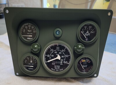 Dash Instrument Panel + 5 Assorted Gauges- Fits ALL HUMVEE- Green | eBay