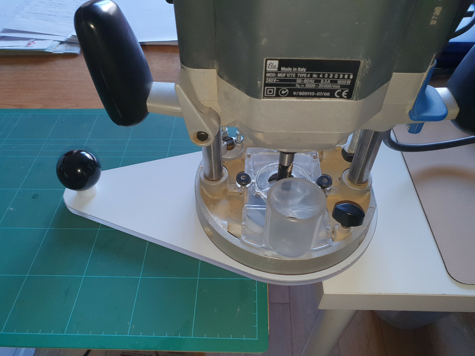 Offset router base Trend guidebush fitment elu dewalt (worktop jig) | eBay