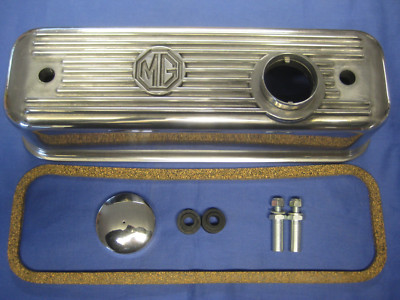 MG NEW MGB ROADSTER / GT B SERIES ALLOY ROCKER COVER KIT alluminium ...