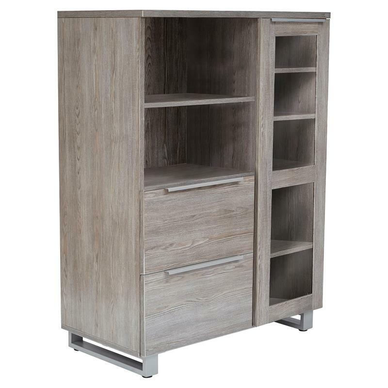 Contemporary Highboard With Doors in Gray | eBay